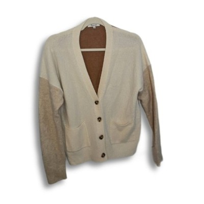 Madewell Tri-Color Neutral Tan, Sand, Cream brown Chunky Button Down ...