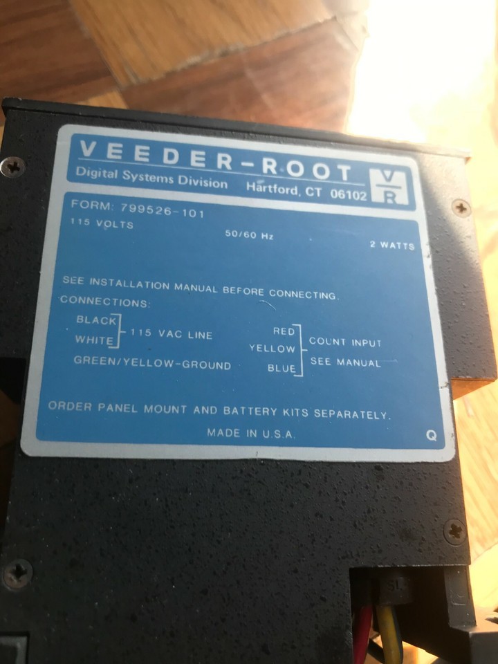 VEEDER ROOT TOTALIZER 115V 60HZ 2W 799526-101 | eBay