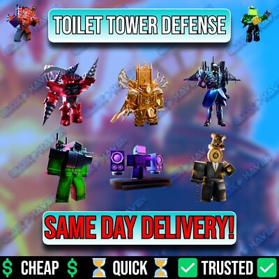 Toilet Tower Defense (TTD) |⚔️ UNITS ⚔️& 💎GEMS💎 | Same Day Delivery ...