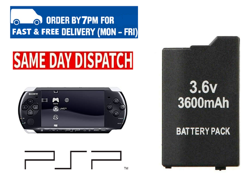 Extended Battery Pack for Sony PSP 2000 Lite & Lite 3000 3600mAh ...