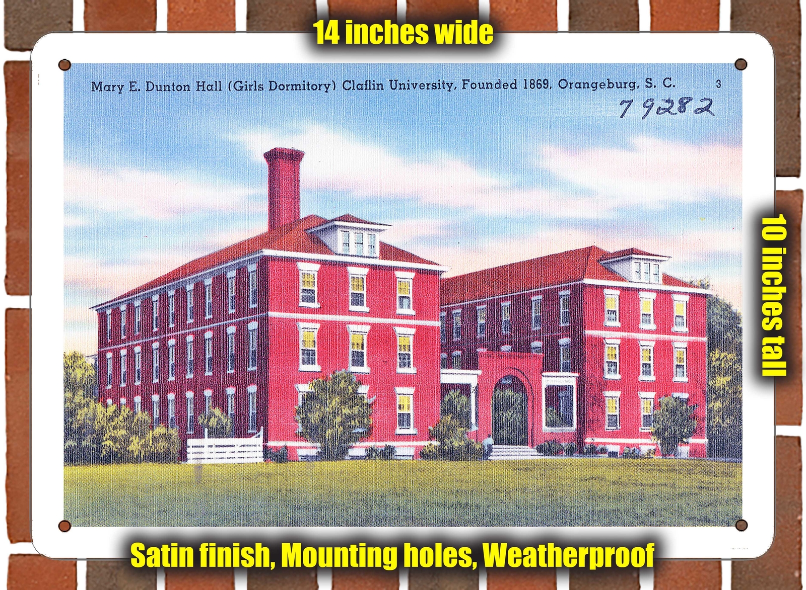 Metal Sign - South Carolina Postcard - Mary E. Dunton Hall (Girls ...