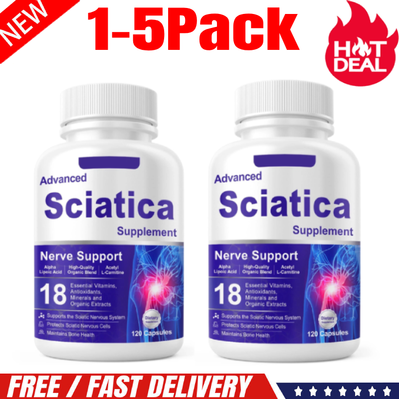 60pcs Nerve Relief Capsules Advanced Sciatica Supplement Neuropathy ...