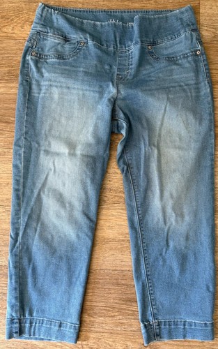 Style & Co Women's Light Wash Blue Denim Pull On Capri jeans Stretch ...