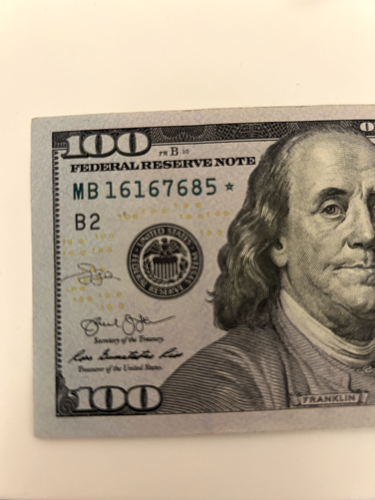 $100 2017A star note us currency paper money error note | eBay