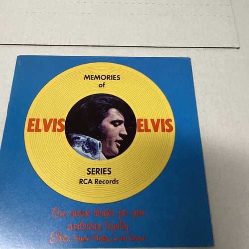 Vintage Elvis Presley “Memories Of Series” RCA Promo Photo Booklet ...