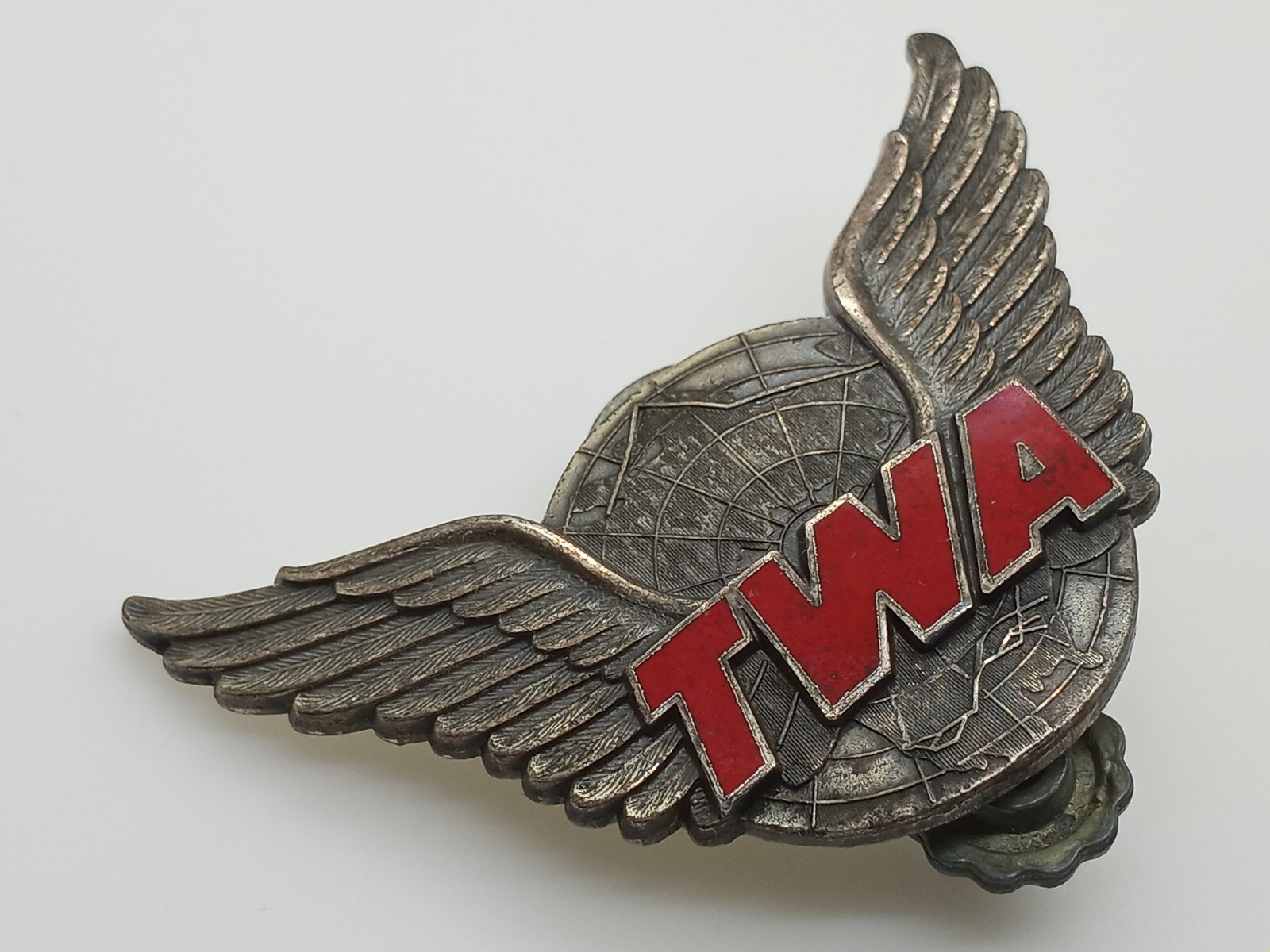 Vintage Trans World Airlines TWA Agent Hat Badge | eBay