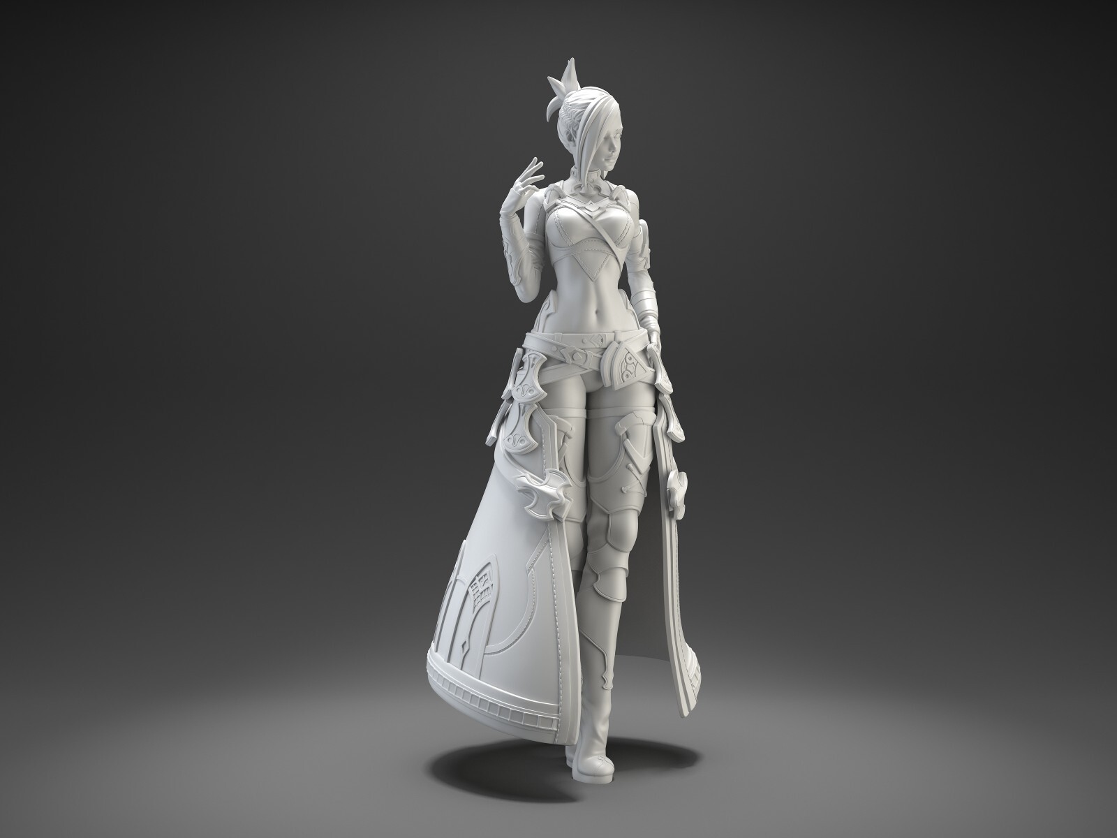 Minfilia Warde Anime 3D printing Model Kit Figure Unpainted Unassembled ...