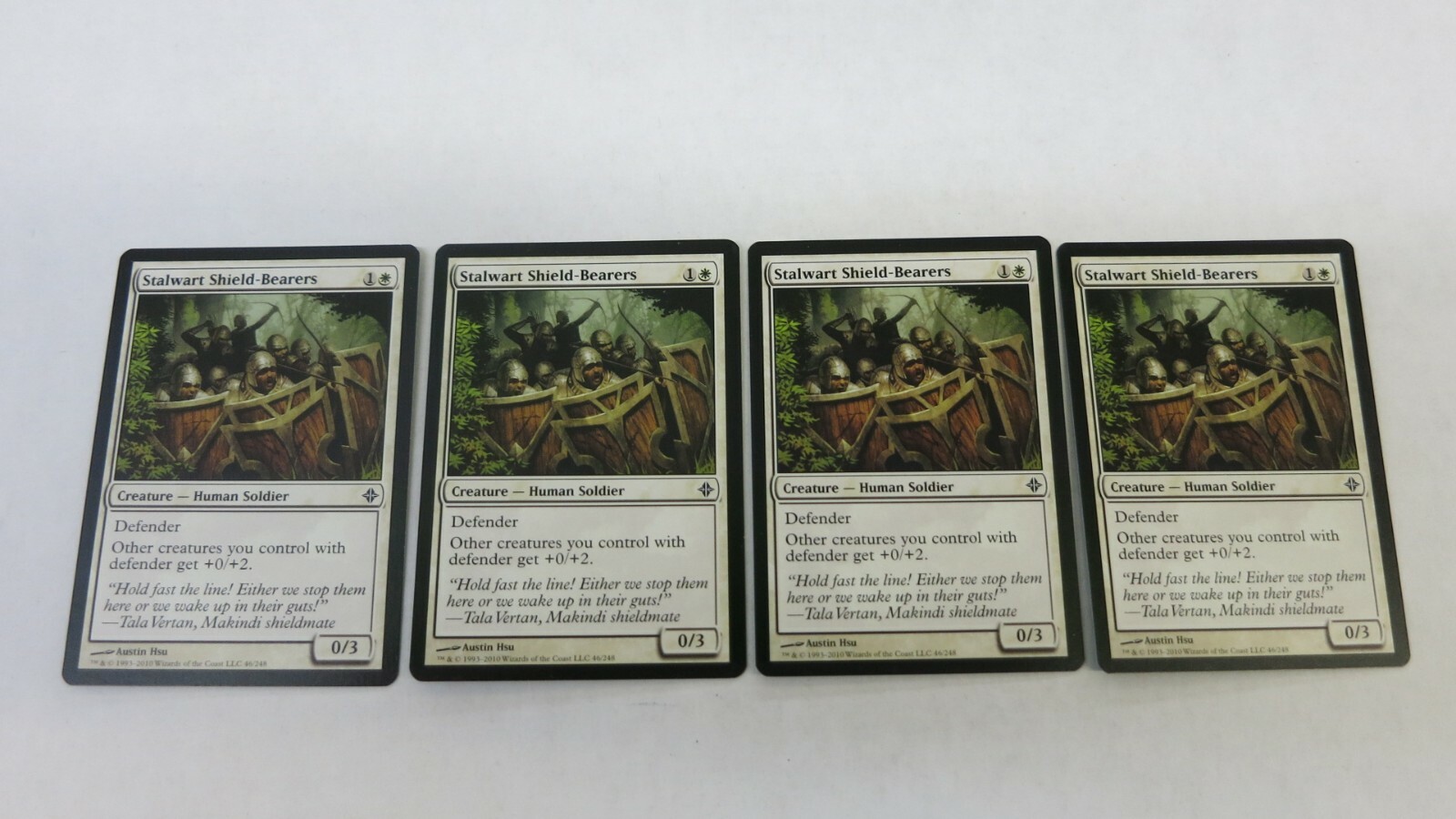 4x STALWART SHIELD BEARERS RISE ELDRAZI MTG MAGIC THE GATHERING NM ...