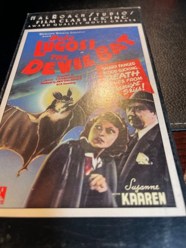 The Devil Bat Bela Lugosi Vintage VHS Tape Jean Yarbrough 1986 Horror ...