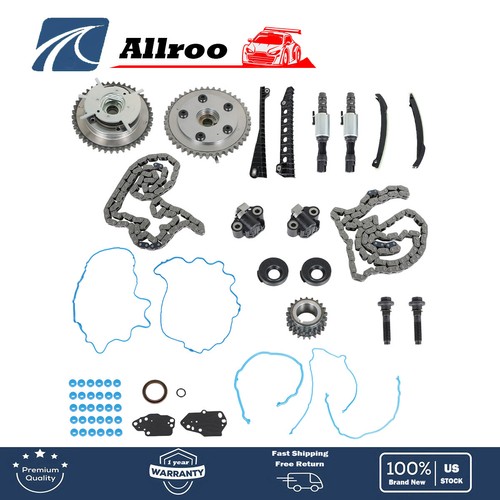 Timing Chain Kit+Cam Phasers+VVT Valves For Triton Ford F150 Lincoln 3V ...