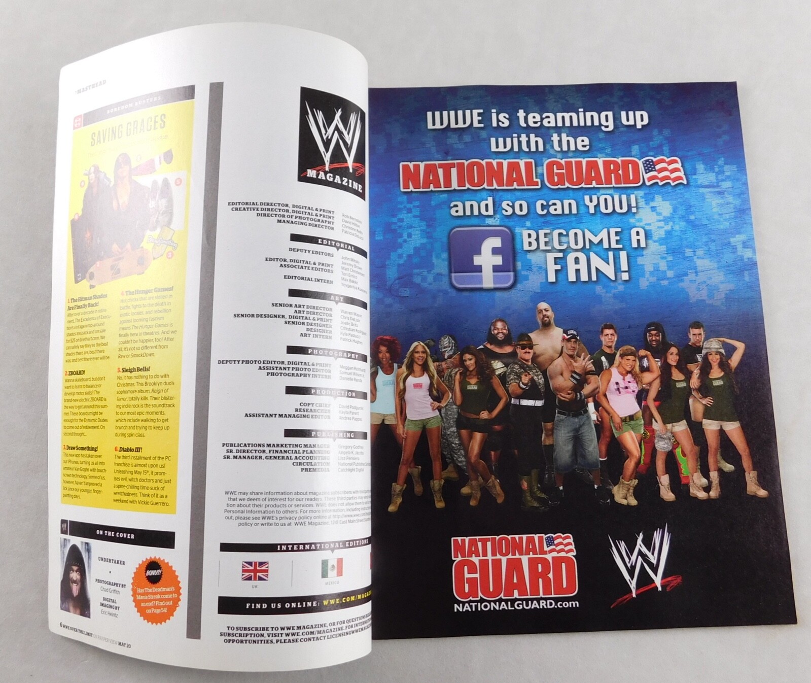 The Undertaker May 2012 WWE Wrestling Magazine Wrestler Kelly Kelly ...