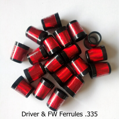 Tip Size .335 Custom Red Golf Wood Ferrules For Driver Fairway Wood | eBay