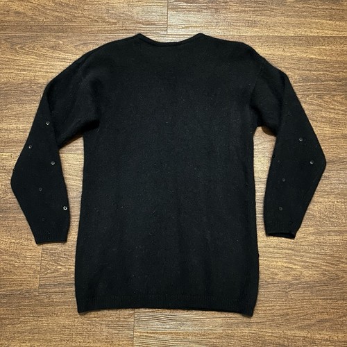 Vintage Rabbit Fur Lambs Wool Blend Sweater Women’s Small Black ...