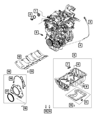 Genuine Mopar Engine Oil Pan 5048407AB | eBay