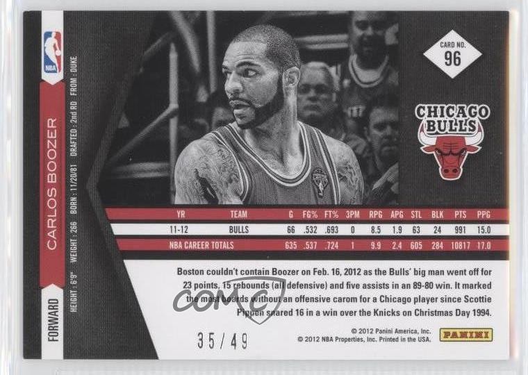 2011-12 Panini Limited Spotlight Silver /49 Carlos Boozer #96 | eBay