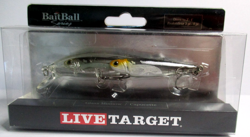 Koppers Live Target Bait Ball Series Jerkbait Silver Smoke Shiner 4 1/4 ...