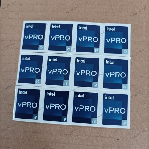 intel CORE i9 vPRO 12th GEN STICKER 18MM X 23MM Genuine & New ( 12 PCS ...