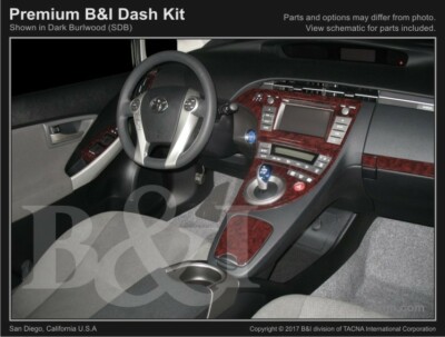 Dash Trim Kit for TOYOTA PRIUS 10 11 carbon fiber wood aluminum | eBay