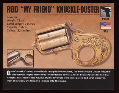 Reid My Friend Knuckle Duster Revolver Atlas Classic Firearms Card | eBay