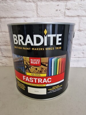Bradite 2.5ltr Fastrac Gloss - Fast Drying Enamel - White | eBay UK