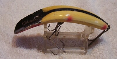 020925 VINTAGE HELIN FLATFISH WOOD LURE NICE COLOR 3.75" LOT H6 | eBay