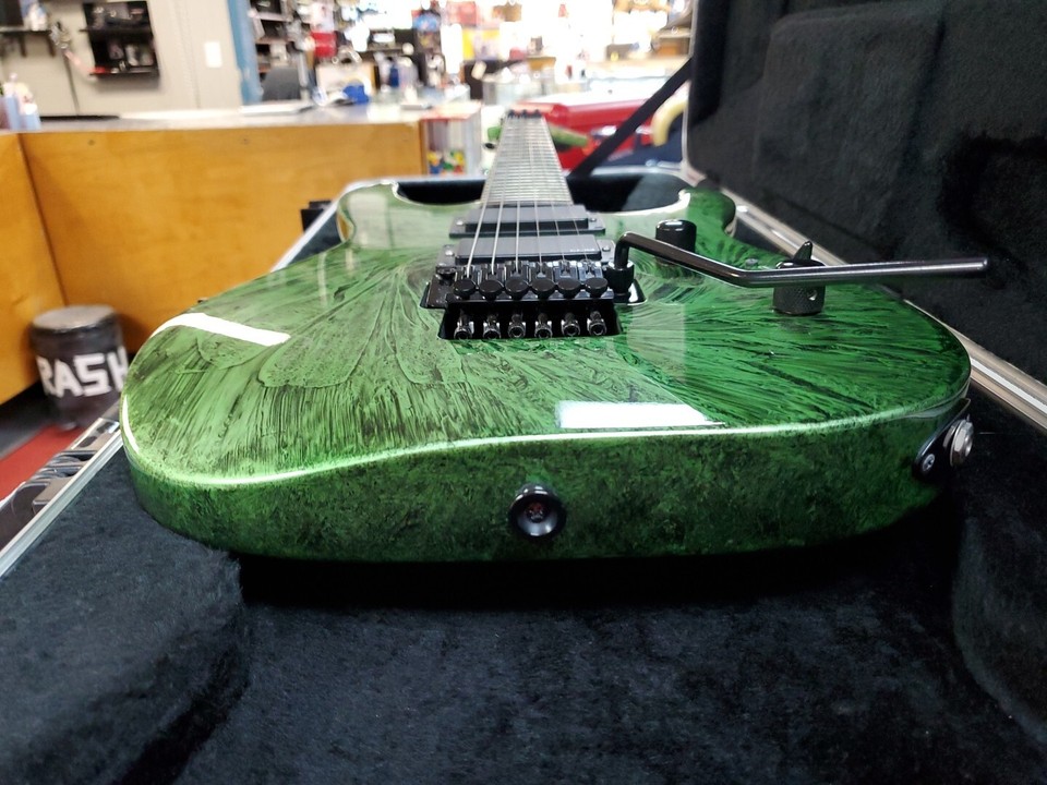 Jackson SL3MG GSW Soloist rare GREEN SWIRL FLOYD ROSE & DELUXE CASE S ...