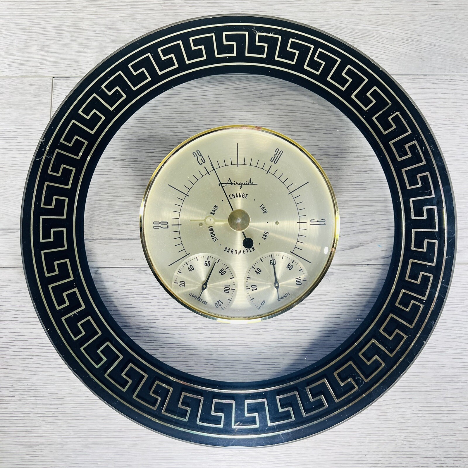 Vintage MCM Airguide Weather Station Thermometer Humidity Barometer ...