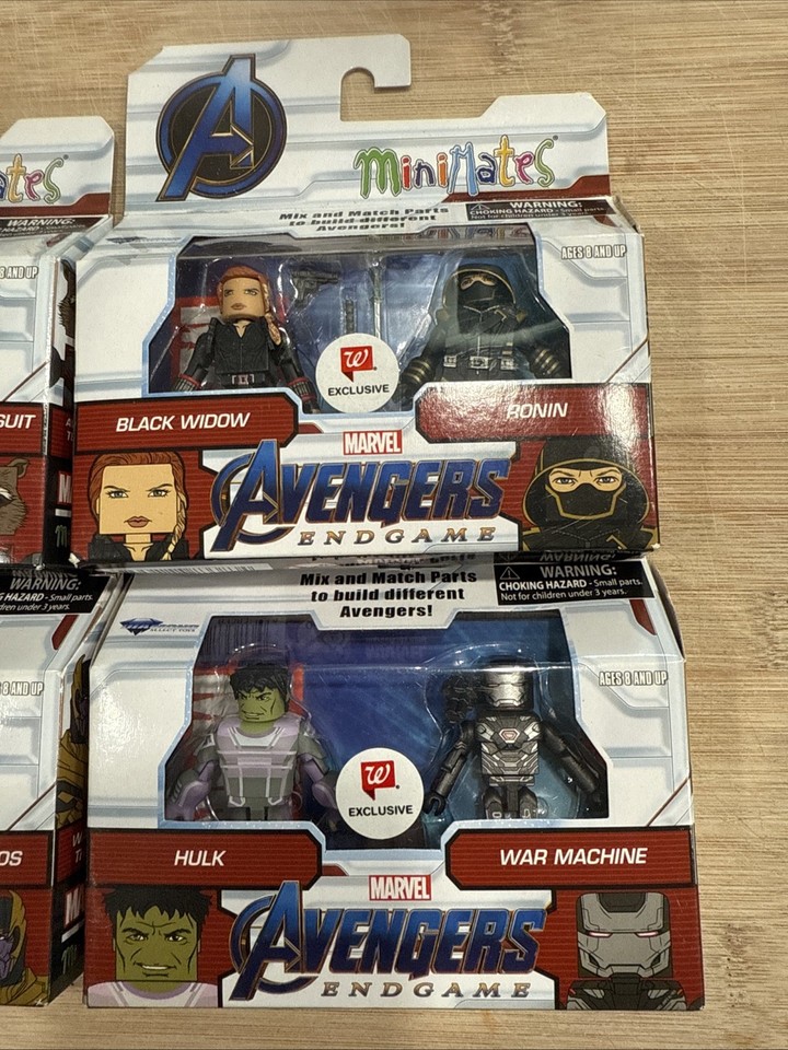 Avengers End Game Minimates Hulk War Machine Black Widow Ronin Iron Man ...