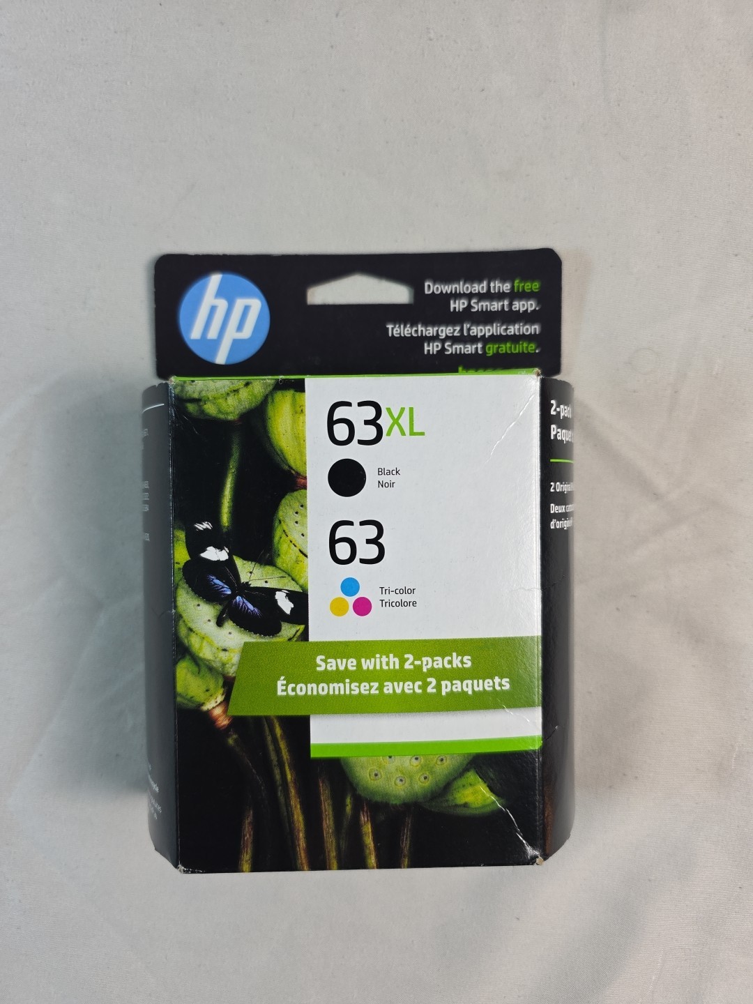Genuine HP 63 XL 2 Pack Combo Black and Color Ink Cartridges Exp 10/ ...