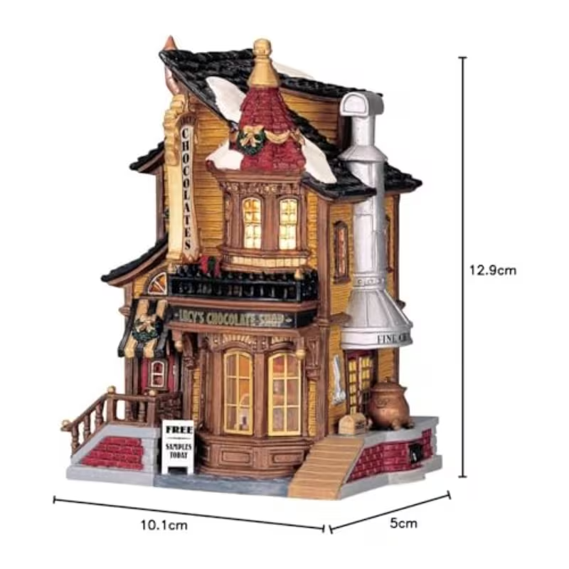 Lemax Lucy’s Chocolate Shop Enchanted Forest Christmas Village Building ...