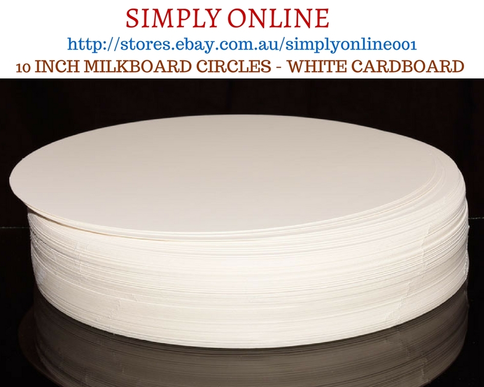 20 PCS OF 10 inch Milk board Circles - Cake Board - White Cardboard ...