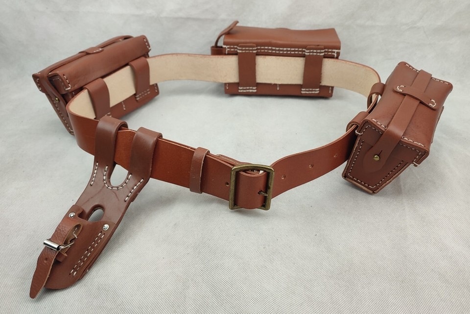 WWII JAPANESE ARMY TYPE 38 SOLDIERS COMBAT LEATHER EQUIPMENT FULL SET ...