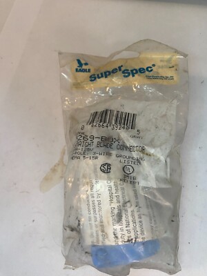 Eagle 5269-BOX Straight Blade Connector 15A 125V 2P 3W Gray (BS-1010 ...