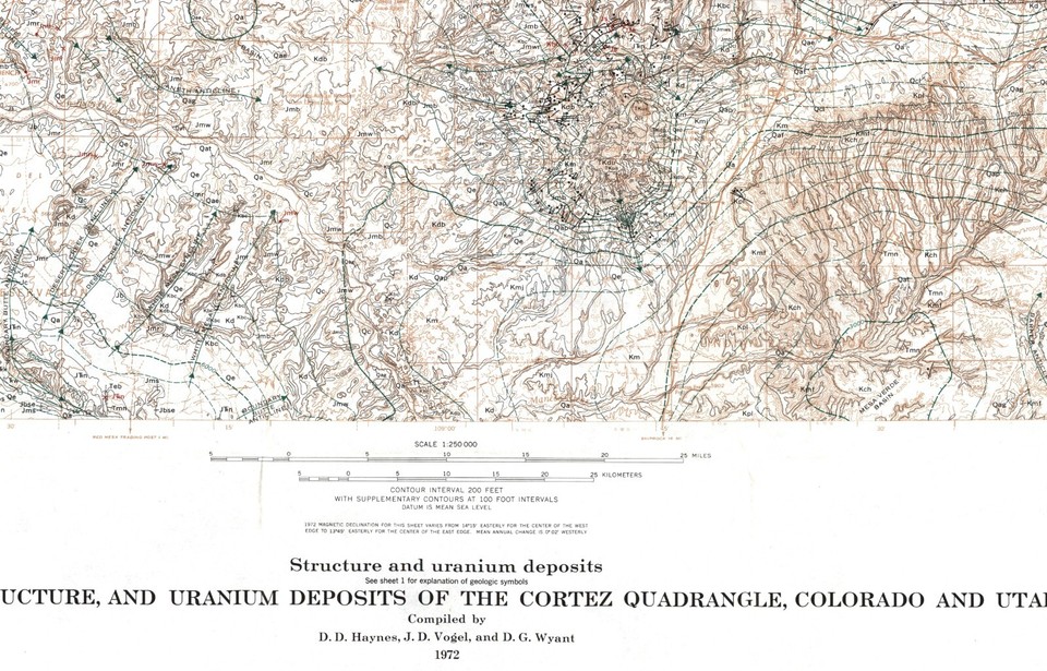 USGS Geologic Map: Cortez Quadrangle, Colorado and Utah - Structure and ...