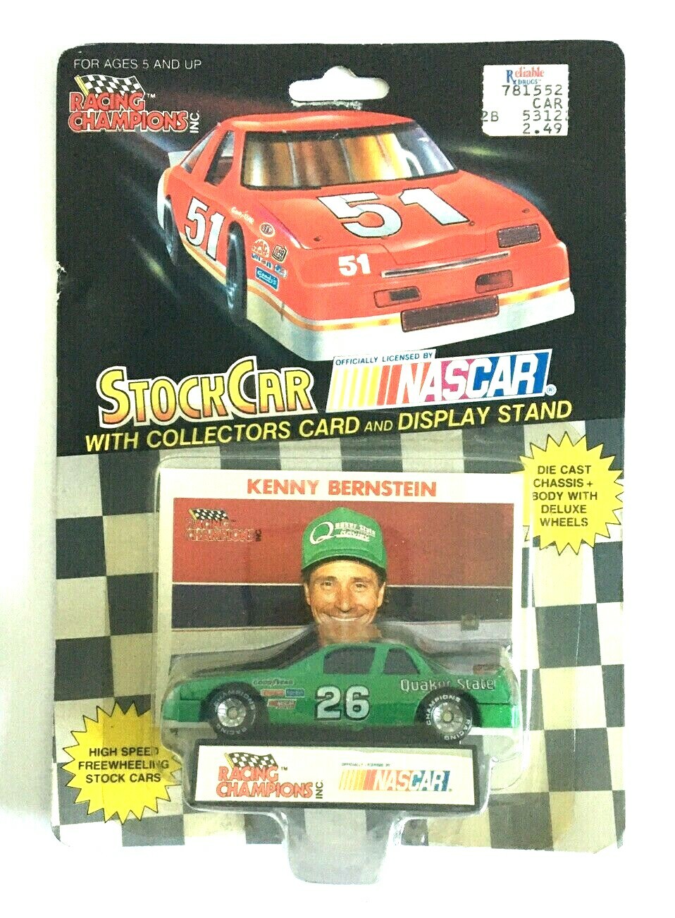 Kenny Bernstein 1991 Quaker State #26 Racing Champions 1:64 Diecast ...