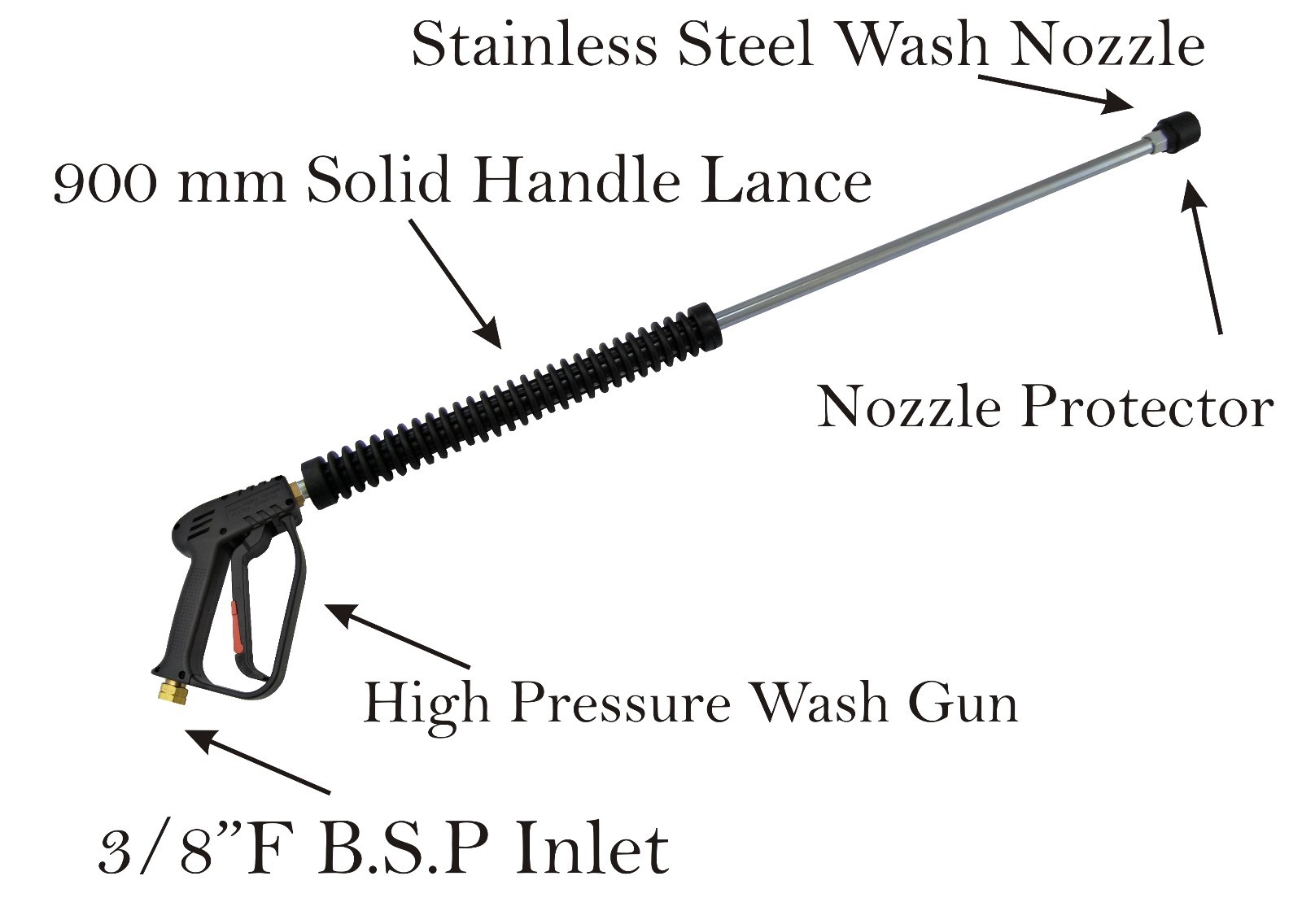 Pressure Washer Jet Wash Gun Lance & Nozzle Set 900mm Long | eBay UK