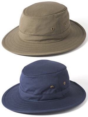 Traveller Hat Cotton Bush Safari Sun Hats In Khaki, Navy Blue ...