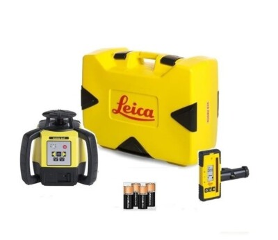 Leica Rugby 640 Rod Eye 120 Alkaline Rotating Laser Package 6011154 | eBay