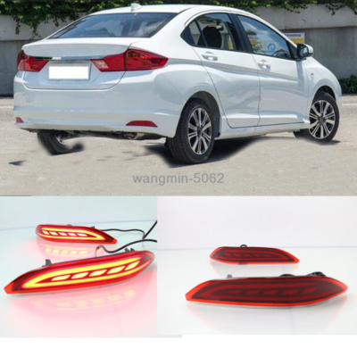 Red LED Rear Bumper Tail Light for Honda City 2014 2015 2016 Brake ...