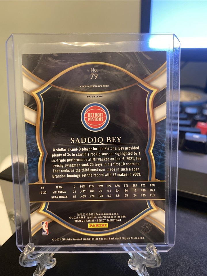 2020 Select Concourse Red White Green Cracked Ice Prizm Saddiq Bey #79 ...