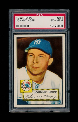 1952 TOPPS #214 JOHNNY HOPP (YANKEES) PSA 6 EX-MT | eBay
