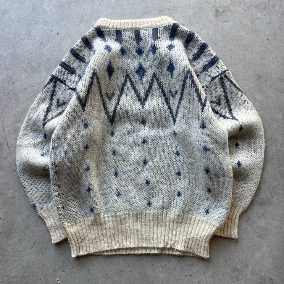 Vintage Viking Wool Sweater Iceland Pure Fair Isle Jumper Size S ...