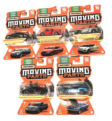 5 cars Complete Set - 2023 Matchbox Moving Parts Mustang, Tesla 70th ...