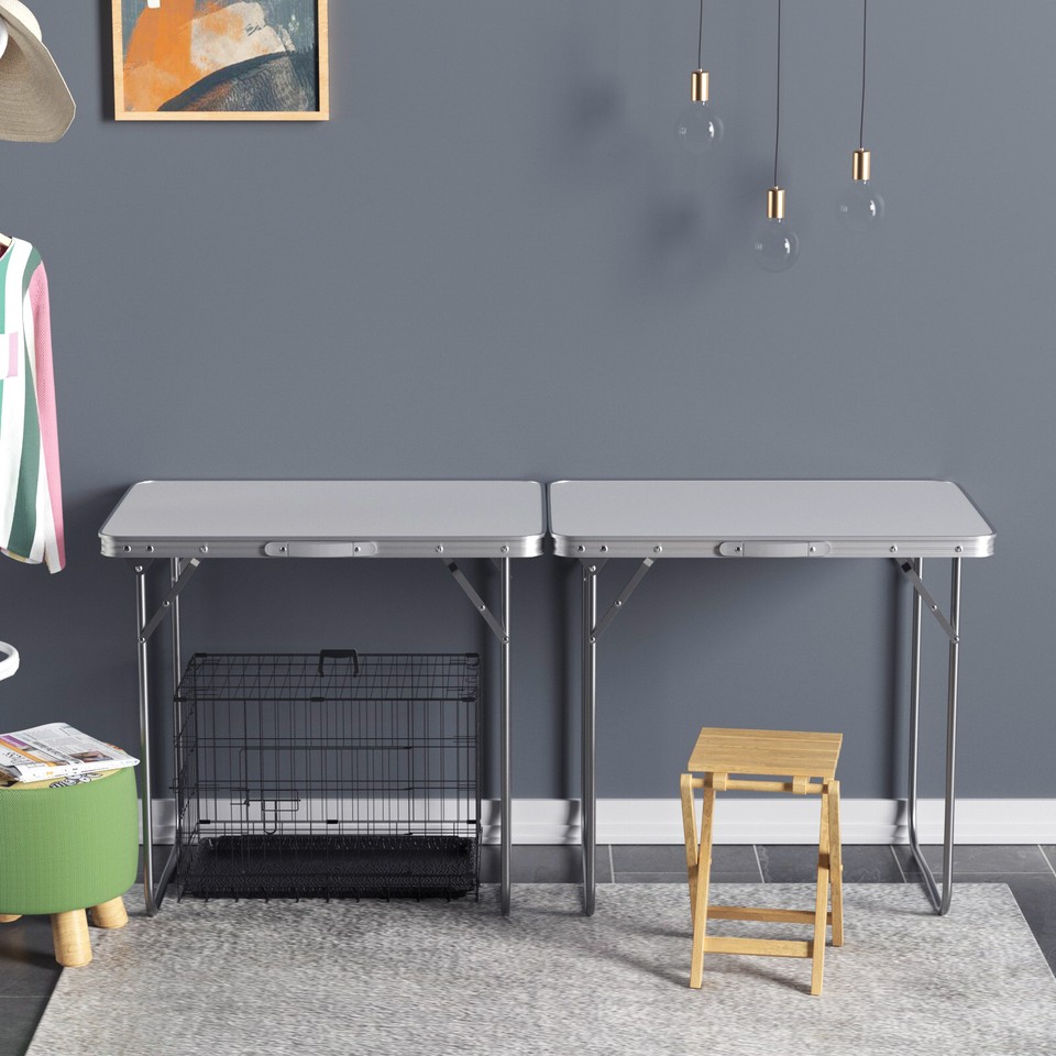 Folding Table Fold Up Tables Camping & Hiking Garden Party Trestle ...