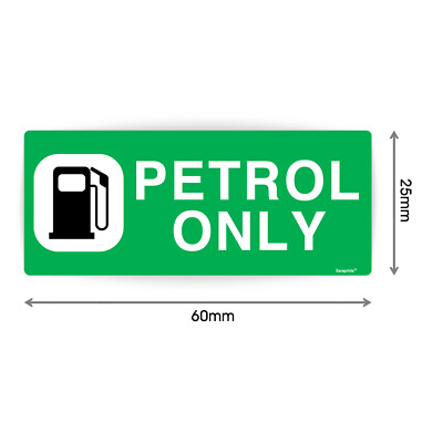 PETROL ONLY Sign Waterproof Vinyl Stickers Car Petrol Cap Van Lorry ...