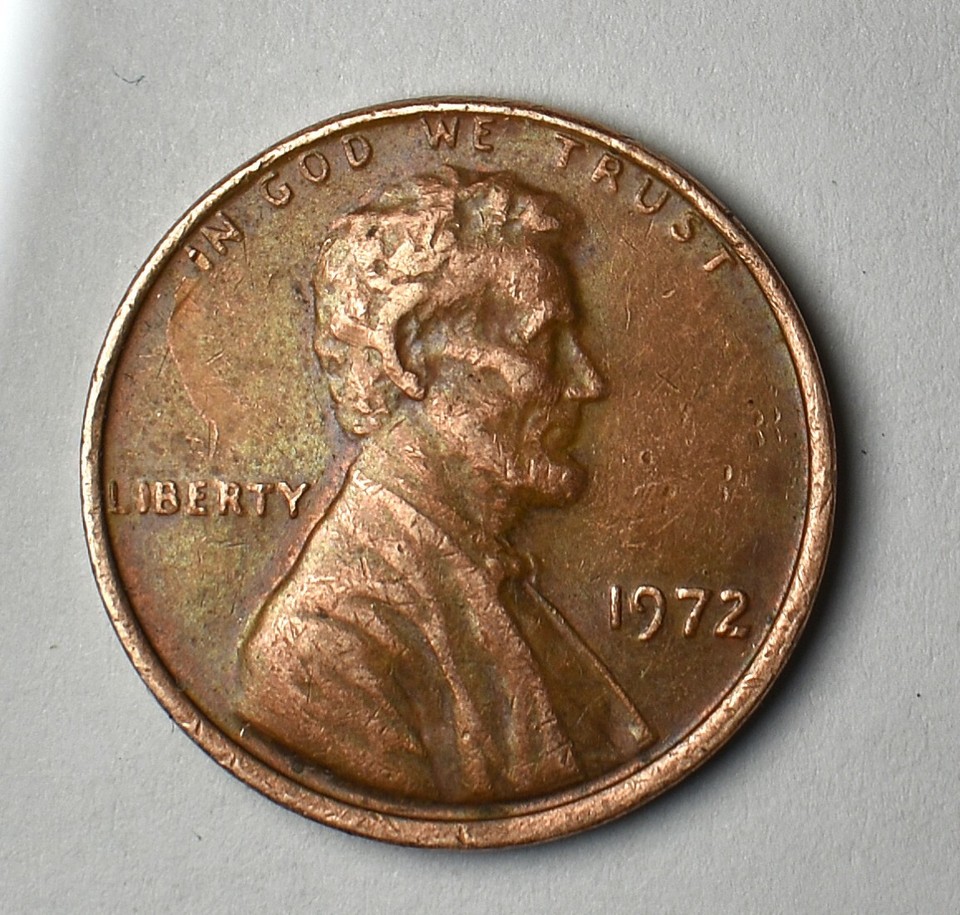 1972 Penny Error No Mint Close Initials, Doubling, Die Crack | eBay