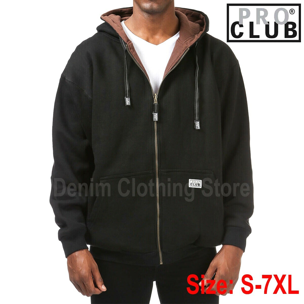 Pro Club Reversible Full Zip Up Heavyweight Thick Jacket Sweatshirts ...