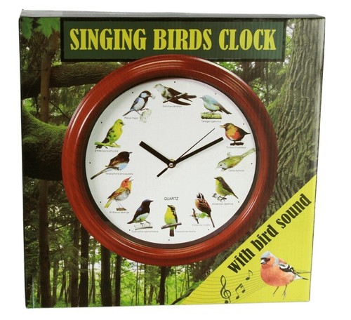 Wall Clock Bird Sounds Children's Clock with Sound Animals Every Hour ...
