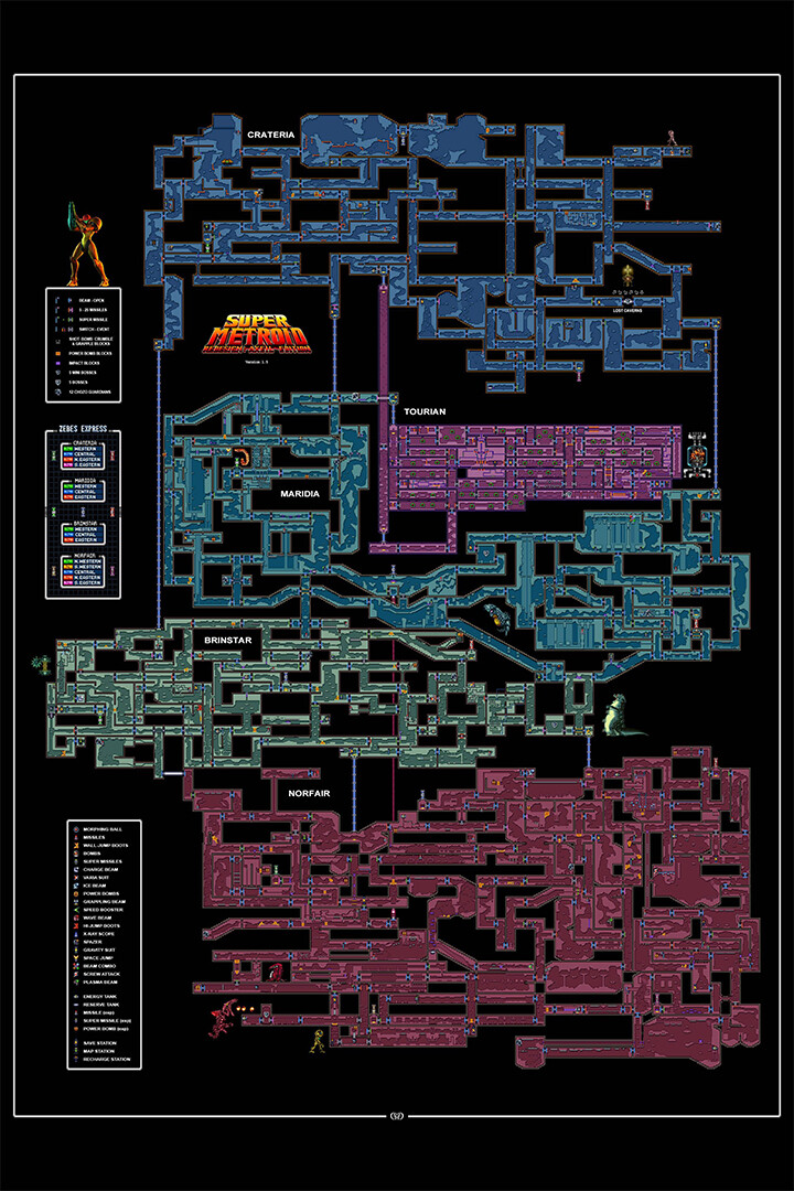Super Metroid Legacy Map 30 Years On, Developers Reflect On Super