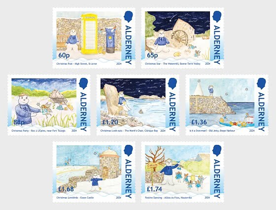 alderney 2024 YEAR PACK SET christmas Casquets Lighthouse Post Boxes ...